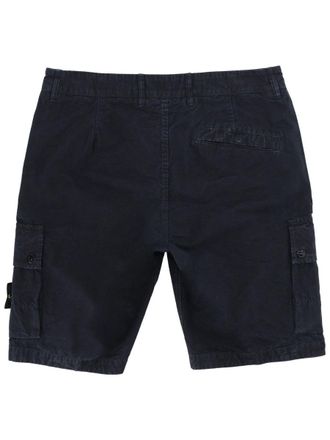 Stone Island Logo-Patch Cotton Cargo Shorts - Blue