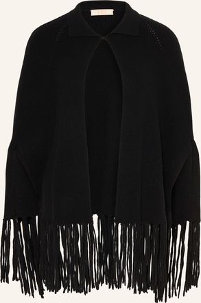IVI Collection Ivi Collection Cape Aus Merinowolle schwarz