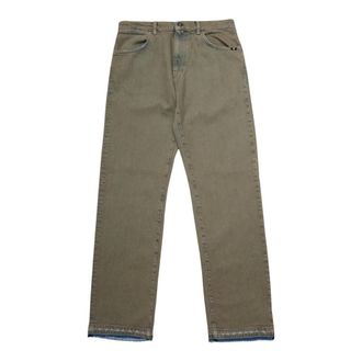 Amish Homme, Jeans, Brun, Taille: W30 Denim Mud Overdyed Straight Fit Jeans