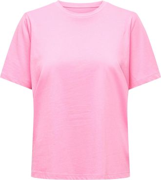 Only Damen Onlonly S/S Tee JRS Noos Kurz&auml;rmeliges T-Shirt Mit Normaler Passform F&uuml;r Den Alltag, Sachet Pink, X-Large