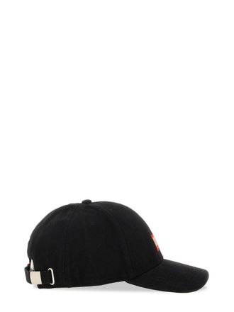 Diesel A11360_0BLAA9XX Logo-Detailed Cotton Baseball Cap - Black