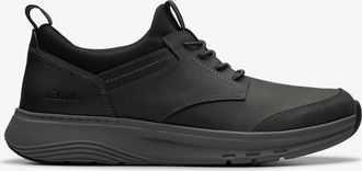 Clarks Motion Trek EZ Schwarze Leder-Sneaker