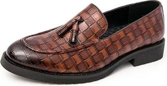 Minitoo Mocassins dété confortables pour homme avec pompon, Y6205 Marron, 45 EU