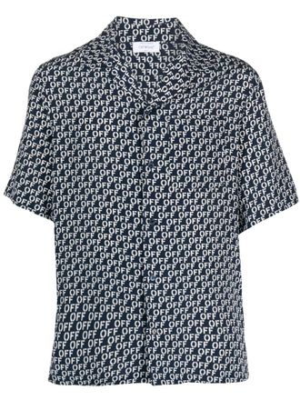 Off-white chemise &agrave; logo imprim&eacute; - Noir