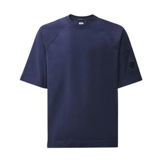 C.P. Company 30/2 Mercerized Sleeve Lens T-Shirt - - Tops - Herren - Blau - M
