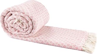 Emma Barclay Casablanca Scandi gewebte recycelte Baumwolle, für Stuhl, Sofa, Sofa, Bett, Überwurf, Decke, 90 x 100 cm, 228 x 254 cm, Rosa