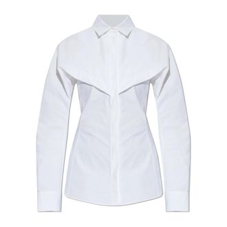 Jacquemus Shirt mit dekorativen Falten - - Blouses & Shirts - Damen - Wei&szlig; - XS