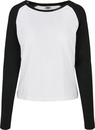 Urban Classics Ladies Contrast Raglan Longsleeve Frauen Langarmshirt wei&szlig;/schwarz XS