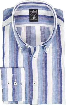 van Laack Herren Hemd blau gestreift