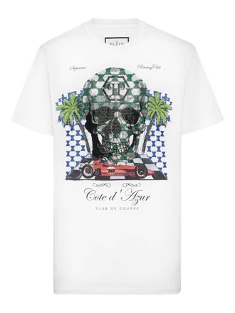 Philipp Plein t-shirt Cote DAzur Stones - Blanc