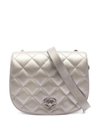 Chanel sac porté épaule à bride en chaîne (2021) - Gris