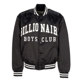 Billionaire Boys Club College Satin Bomber Jacke Schwarz - - Jackets - Herren - Schwarzk - XL