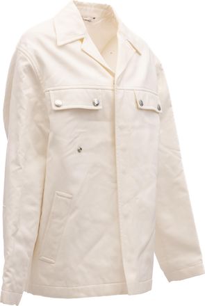 Valentino Garavani Womens Ivory Oversized Shirt Jacket Off White