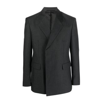 Prada Woll-Doppelreiher-Jacke - - Jackets - Herren - Grau - L