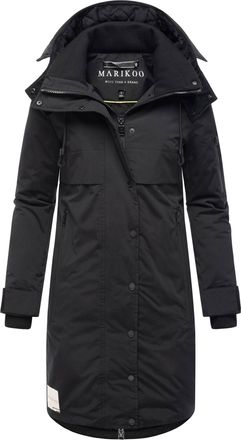 Marikoo Damen Wintermantel mit Kapuze & Taillierungsband - Anoukaa