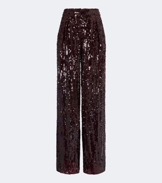 Erdem Weite Hose mit Pailletten