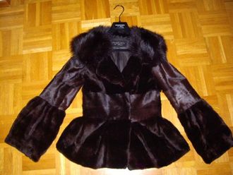 Giambattista Valli Brown Mink Fur Coat Jacket Size 40