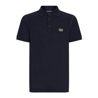 Dolce & Gabbana Homme, Tops, Bleu, Taille: 2XL Polo Chemises