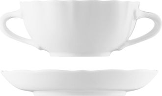 Hutschenreuther Suppentasse 2-tlg. - Maria Theresia Weiß - Hutschenreuther - 02013-800001-10420