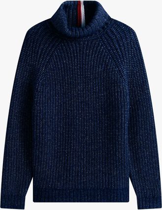 Tommy Hilfiger Pull col roul&eacute; en laine et coton m&eacute;lang&eacute;s