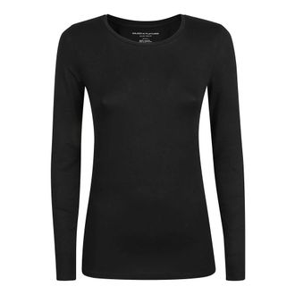 Majestic Filatures Schwarze T-Shirts und Polos- Made in Italy - - Tops - Damen - Schwarzk - S