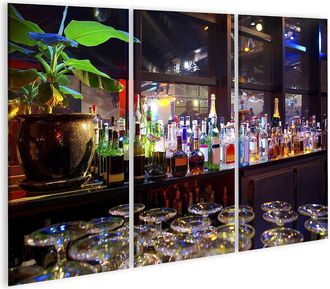 Islandburner Bild auf Leinwand Getränke Spirituosen Bar Wandbild Leinwandbild Bilder für Wohnzimmer GFOY-3P