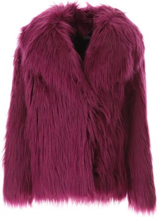 Karl Lagerfeld Femme, Vestes, Violet, Taille: 38 FR Veste en fausse fourrure Huns Pick