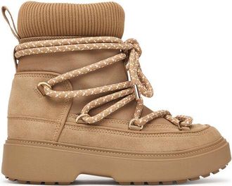 Tommy Hilfiger Schneeschuhe Lace-Up Water Resist Snow Boot FW0FW09546 Beige