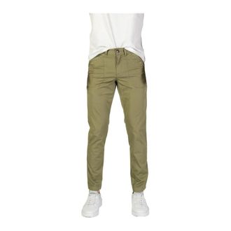 RefrigiWear Pantalon en Coton Vert Coupe Regular - Homme - Pantalons - Vert - Taille: W30