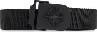 Stone Island Homme, Accessoires, Noir, Taille: 100 CM Ceinture avec boucle logo Compass
