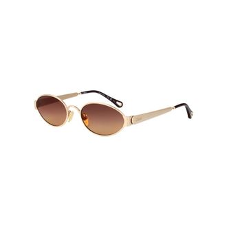 Chlo&eacute; Holly Oval Sonnenbrille - - Accessories - Damen - Gelb - 54 MM