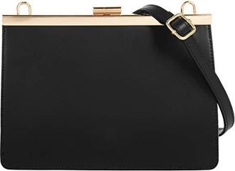 Cluty Sac &agrave; bandouli&egrave;re Femme cuir v&eacute;ritable | Fabriqu&eacute; en Italie | &eacute;l&eacute;gant sac &agrave; main vintage avec fermeture &agrave; pression 020833