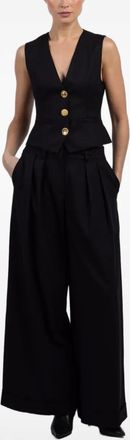 Fran&ccedil;oise Anita button V-neck waistcoat - Schwarz