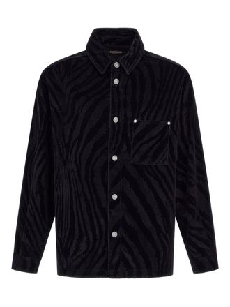 Roberto Cavalli t-shirt &agrave; imprim&eacute; z&eacute;br&eacute; - Noir