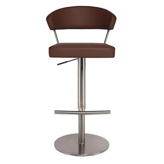 Generic Moderne drehbare Barhocker in Tresenh&ouml;he mit R&uuml;ckenlehne und Fu&szlig;st&uuml;tze aus Kunstleder - K&uuml;cheninsel, Bistro-Sitzgelegenheiten f&uuml;r Kneipe, Caf&eacute;, Esszim