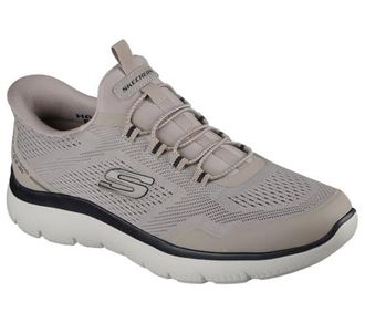 Skechers Baskets Summits Top RateSneaker pour Homme, Maille Taupe en TPU Noir, 43 EU