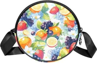 Generic Sac &agrave; bandouli&egrave;re rond pour femme, petit sac &agrave; bandouli&egrave;re avec fermeture &eacute;clair, bretelles r&eacute;glables, style d&eacute;contract&eacute;, pour femmes et filles