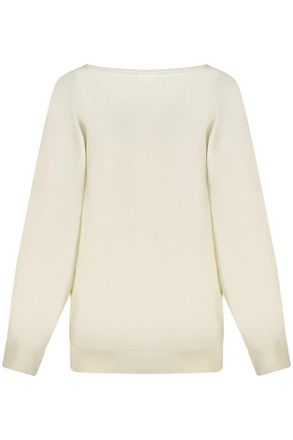 Guess Strickpullover Eleganter Damenpullover in Wei&szlig; mit Strass und Paillettenakzenten