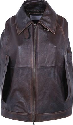 7 For All Mankind Cape Leather Cape