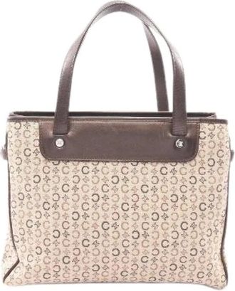 Celine Sac &agrave; main en toile et cuir C Macadam Pre-owned - Femme - Pre-owned - Beige - Taille: ONE Size