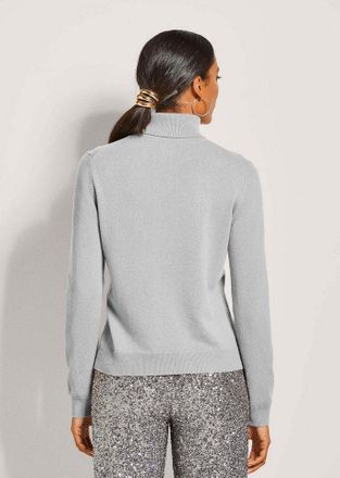 Madeleine Strickpullover Zeitloser Strickpullover mit geripptem Rollkragen Winterpullover mit Rippstrick-Details und langen &Auml;rmeln