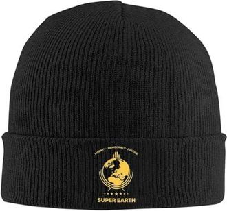 Generic Chapeau Homme, Golden Globe aux Lignes vo&ucirc;t&eacute;es, &eacute;toiles, Hommes, Unisex Femmes, Bonnet, Pullover, Hiver, Chaleur Thermique pour No&euml;l en Plein air, Cad