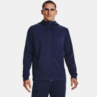 Under Armour Armour Fleece Hoodie mit durchgehendem Zip für Herren Midnight Blaue Marine / Schwarz XXL