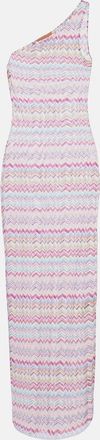 Missoni One-Shoulder-Maxikleid Zig Zag