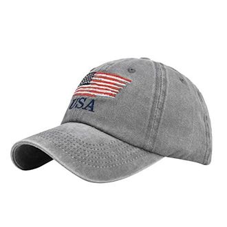 Generic Chapeau de soleil en coton brod&eacute; pour femme et homme, gris, Taille unique