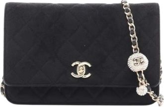 Chanel Sac bandouli&egrave;re vintage en tissu Pre-owned - Femme - Pre-owned - Noir - Taille: ONE Size