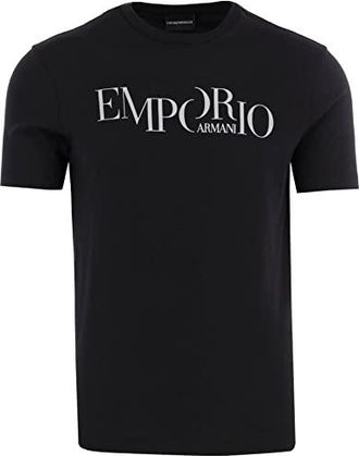 Emporio Armani T-shirt pour homme 6Z1TA6 1JPZZ, manches courtes, col rond, Noir, Small