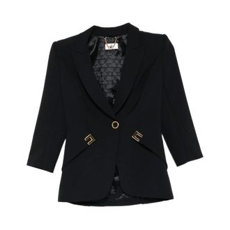 Elisabetta Franchi Femme, Vestes, Noir, Taille: 38 FR Blazer