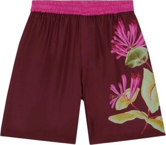 Pierre-Louis Mascia Femme, Shorts, Rouge, Taille: 38 FR Aloegots Shorts en Soie