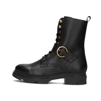 Omoda Schwarzer Schn&uuml;rstiefel mit Gold Details - - Shoes - Damen - Schwarzk - 38 EU